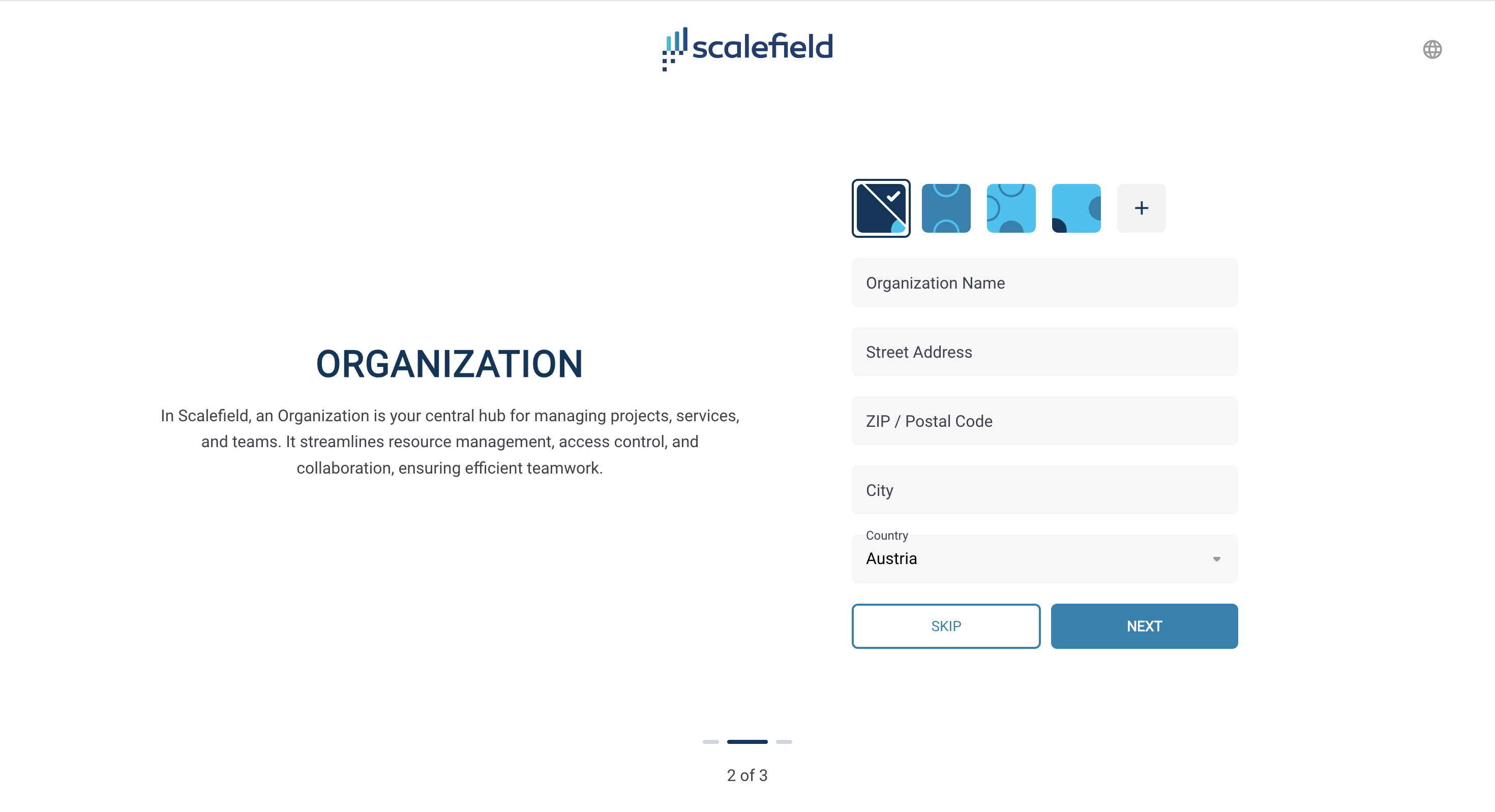 Organisation | Scalefield Documentation